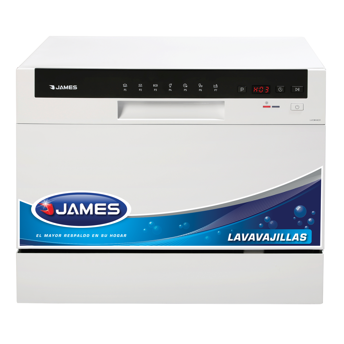 Laser TV :: Todo para el hogar - LAVAVAJILLA JAMES COMPACTO LVCM-6CD BLANCO > 3735