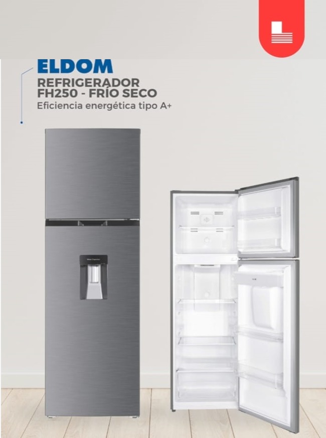 Laser TV :: Todo para el hogar - REFRIG. ELDOM NF 250 (247LT) 2 PTA C/DISP FRIO SECO GRIS